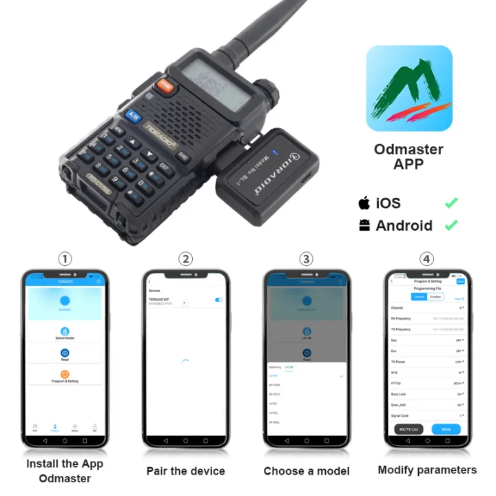 TIDRADIO wireless programmer bluetooth connection is suitable for all ...