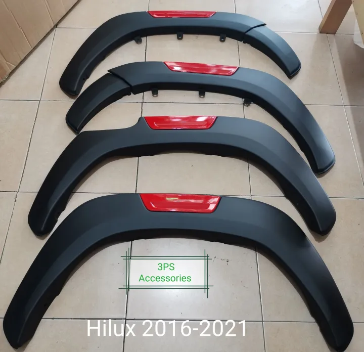 Hilux 2016 2017 2018 2019 2020 2021 2021 2022 Slim Fender Flare Red ...