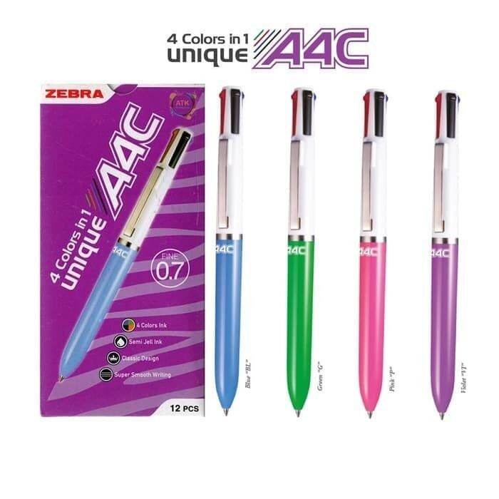 Pulpen Zebra A4C 4 Warna Pulpen 0.7mm Satuan | Lazada Indonesia