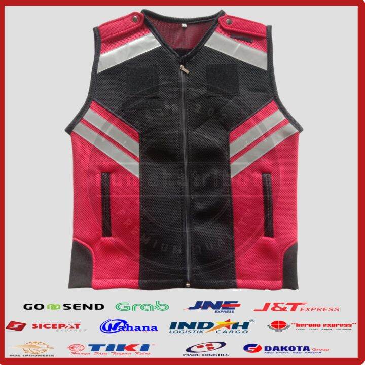 Rompi patwal | Rompi hitam merah bahan tebal | Lazada Indonesia