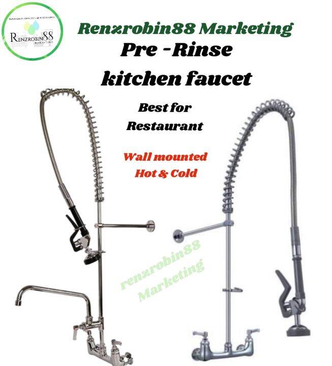 PRE RINSE WALL MOUNTED industrial / commercial Kitchen Faucet for ...
