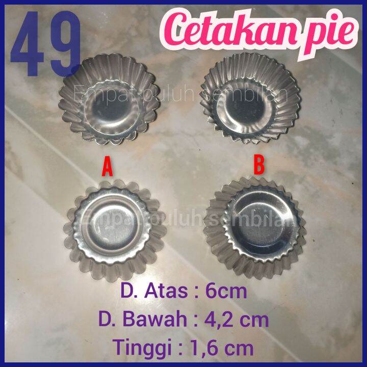 CETAKAN PIE PREMIUM TEBAL / CETAKAN KUE PAI / CETAKAN EGG TART 6 cm ...
