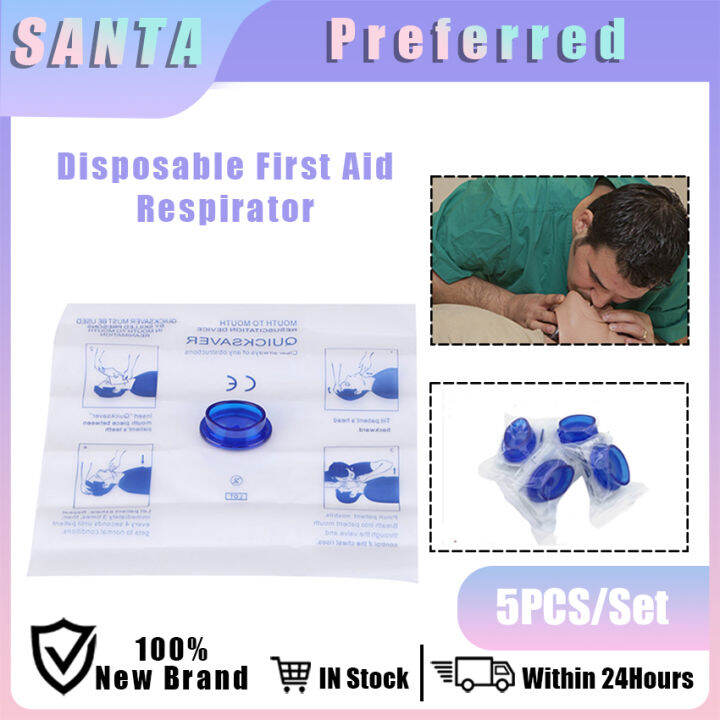 Disposable 5Pcs/set 8.2*7.0in CPR Mask Kit Emergency Face Shields ...