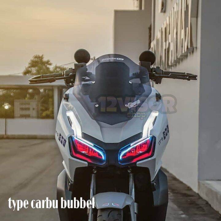 Windshield Honda Adv 150 Carbu bubbel . Visor ADV 160 Carbu tebal 4mm ...
