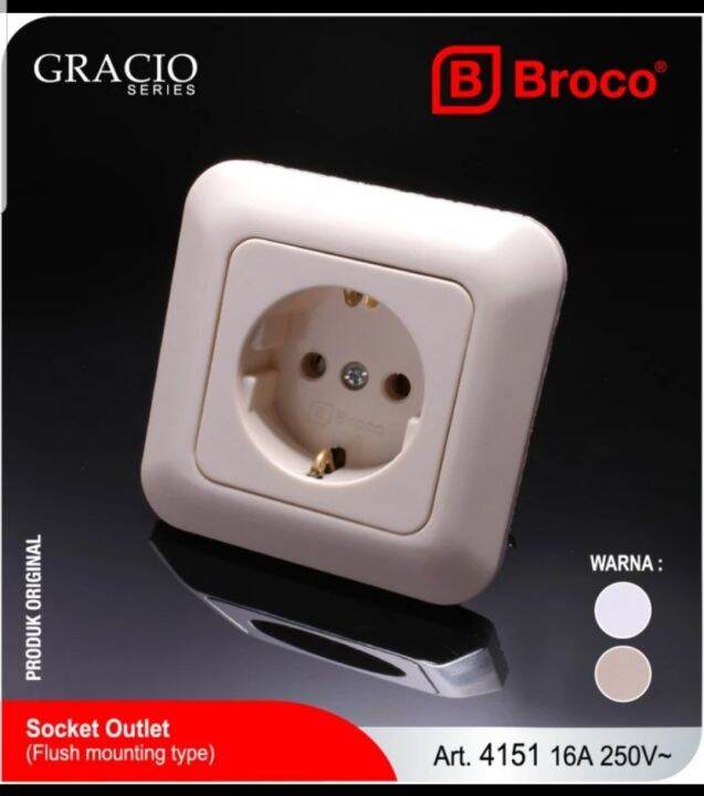 Stop Kontak IB BROCO GRACIO cream | Lazada Indonesia