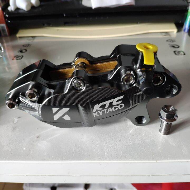 Kaliper Caliper Cakram Piringan KTC Kytaco YHS 4 Piston 4P Grey Plus Baut Banjo Ulir Stainless ...