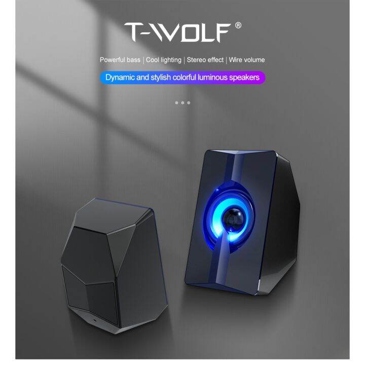 Computer Speaker T-WOLF S5 Usb 2.0 Desktop Speaker Dual speaker USB ...