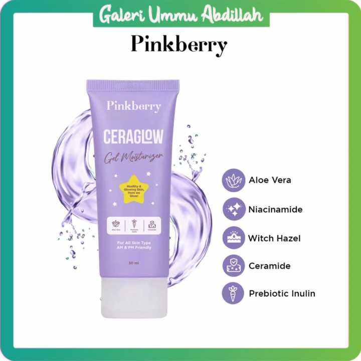 Pinkberry Ceraglow Moisturizer Gel 30 mL Melindungi dan Meratakan Warna Kulit | Lazada Indonesia