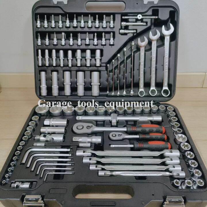 ADACHI Tools Box Set 106Pcs | Wrench Spaner Set | Box Socket Set | Lazada