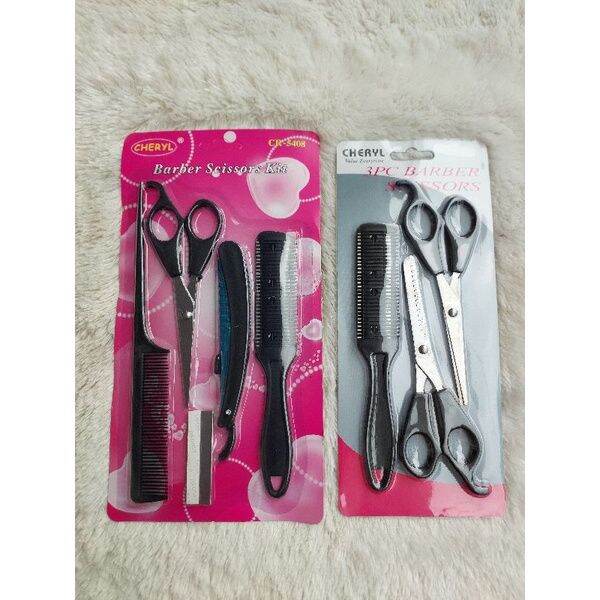 gunting set barber shop , alat cukur rambut barber shop , gunting ...