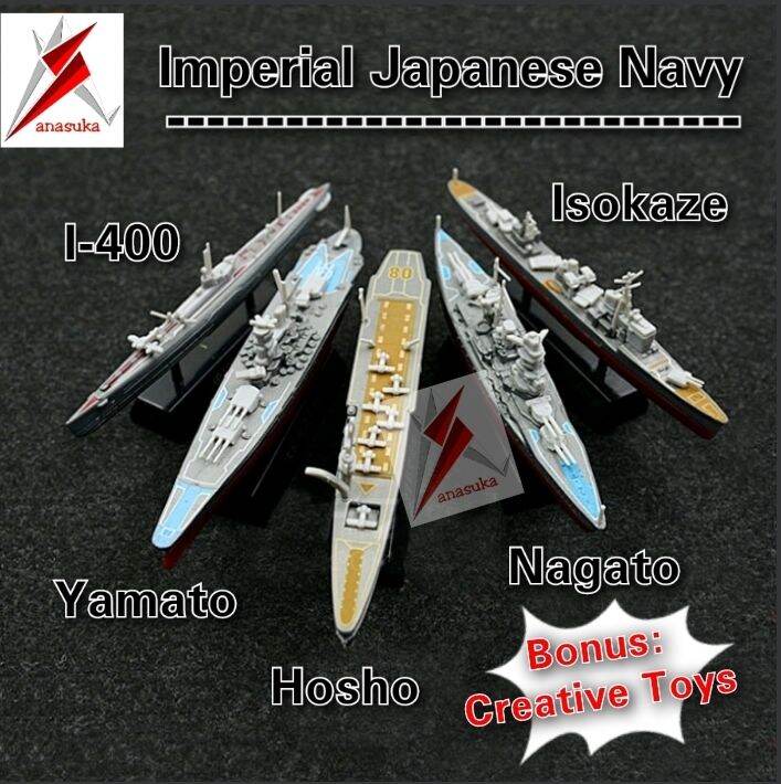 Miniatur Kapal Perang Jepang Yamato Nagato Isokaze Kapal Induk Hosho Kapal Selam I-400 Model ...