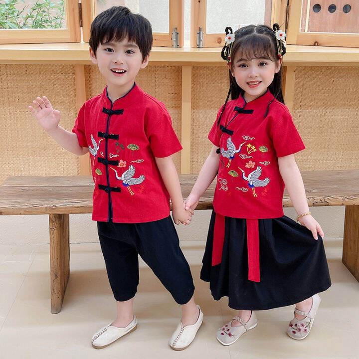 [2-13 Years] daidai (Ready Stock) Children Hanfu Tang Suit Boy Girl Kid ...