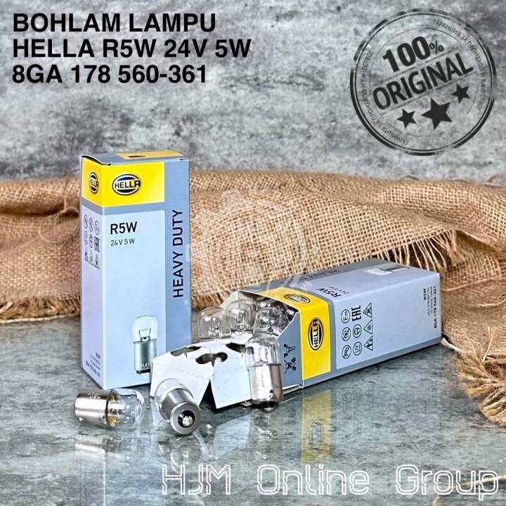 BOHLAM HELLA R5W 24V 5W - LAMPU KECIL SEIN MUNDUR KAKI 1 ORIGINAL ...