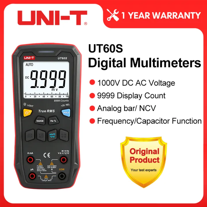 UNI-T Digital Smart Multimeter UT60S UT60BT 1000V AC DC Voltage meter True RMS Frequency Meter ...