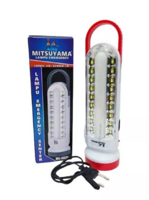 LAMPU CAS TAHAN 24 JAM TERANG MITSUYAMA MS- 6032 LAMPU LED EMERGENCY ...