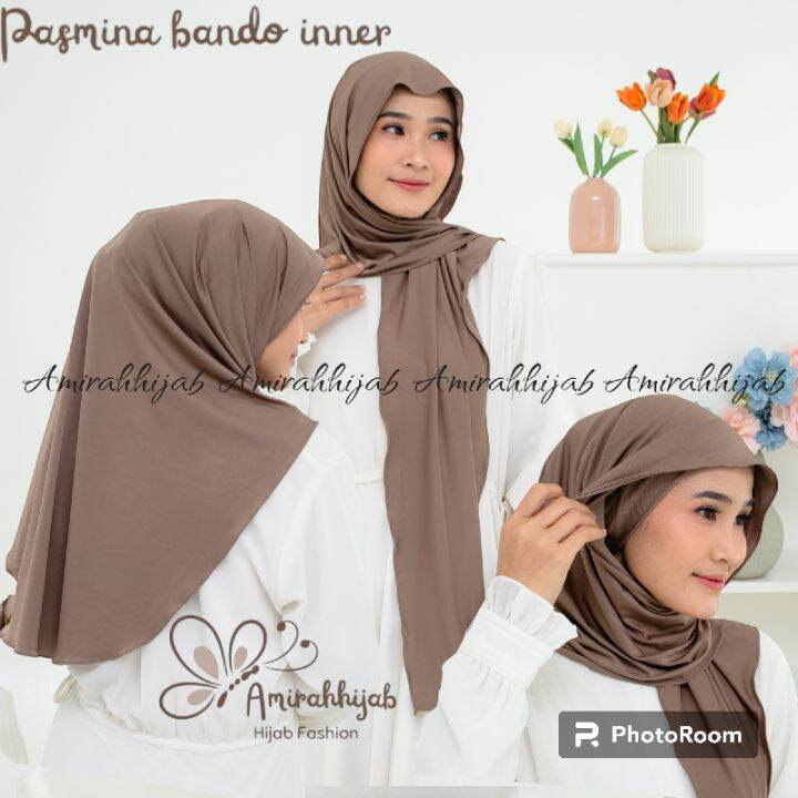 PASMINAH INNER OVAL JERSEY / HIJAB JILBAB KERUDUNG PASHMINA INSTAN ...