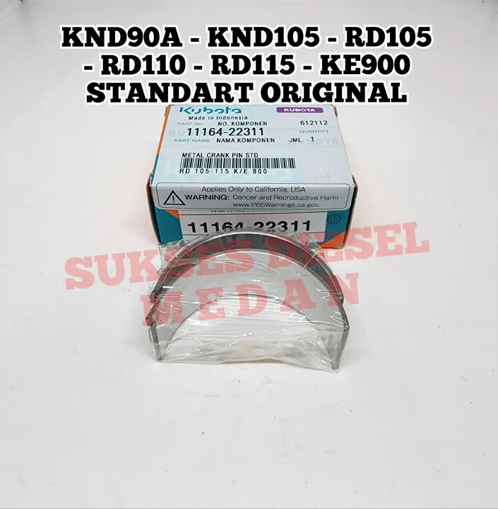 RD105 RD110 RD115 CRANK PIN METAL CPM METAL JALAN RAUN MESIN DIESEL KUBOTA SIZE STD ORIGINAL ...