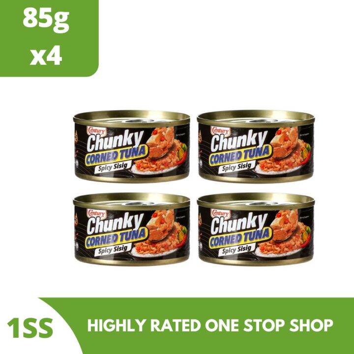 Century Chunky Corned Tuna Sisig Spicy, 85g Set of 4 | Lazada PH