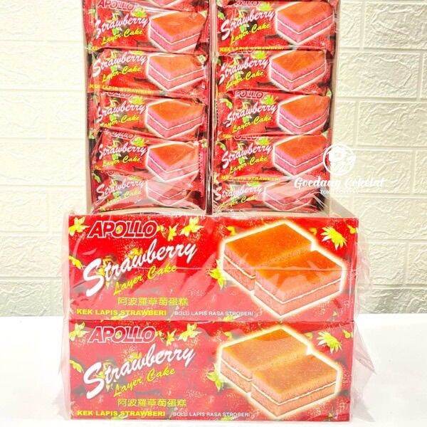 Apollo Layer Cake Bolu Lapis Rasa Strawberry 18gr 18 gram | Lazada ...