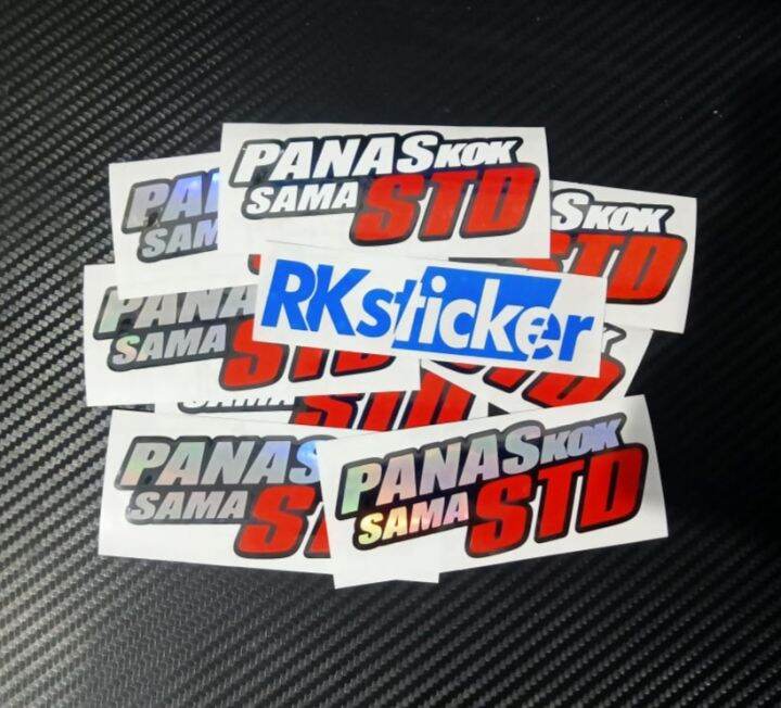stiker PANAS KOK SAMA STD Sticker cutting viral | Lazada Indonesia