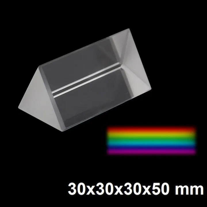 Triangular Prism Optical Glass Triple Physics Refractor Teaching Light Spectrum Educational ...