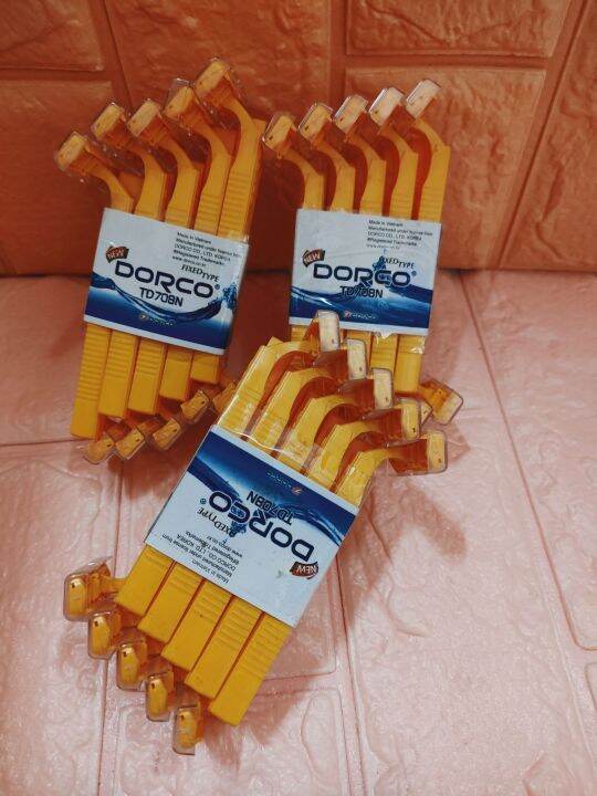 TD708N dorco shaver yellow 10 pcs in 1 pck | Lazada PH