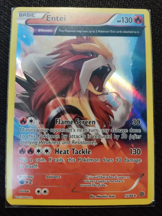 Pokemon Card - Entei 15/98 Holo Rare - XY Ancient Origin | Lazada PH