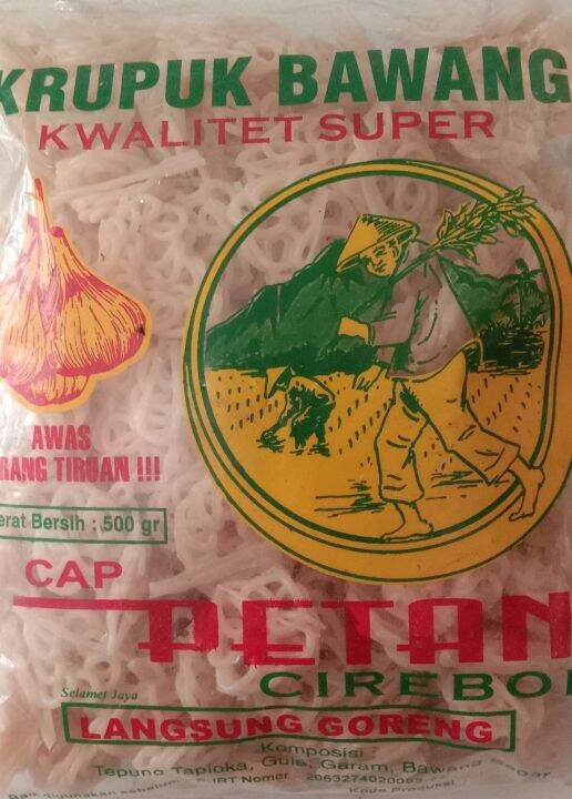 Krupuk Bawang Super 500gram Cap petani. | Lazada Indonesia