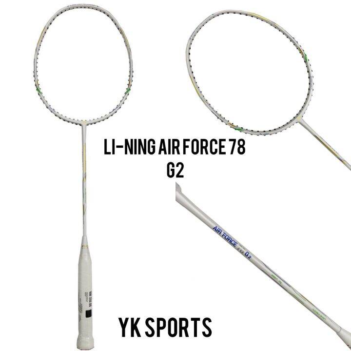 LI-NING AIR FORCE 78 G2 BADMINTON RACKET WHITE GOLD | Lazada