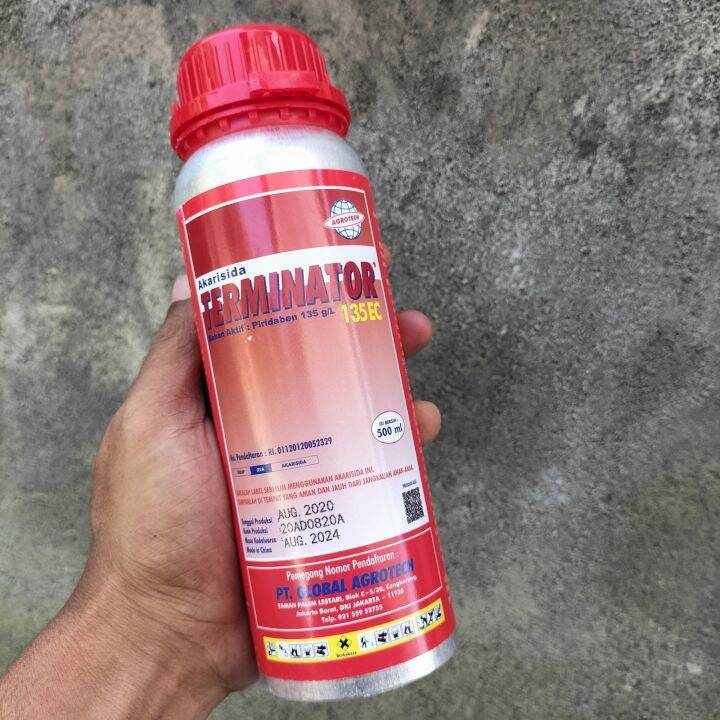 Insektisida / Akarisida Terminator 135 Ec 500 ml Pembasmi Hama Tungau Trips Kutu Daun Dan ...