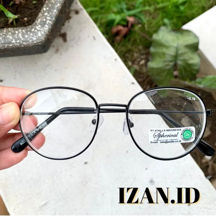 Kacamata Minus Frame Besi Oval Bulat Gagang Besi Termasuk Lensa ...