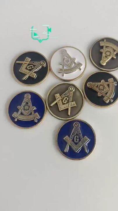 1 Inch 3D Solid Smiley Face Freemasonry Emblem High Quality Waterproof ...