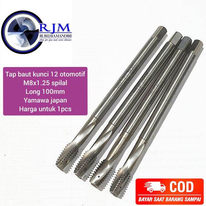 tap hand tap spiral tap baut kunci 12 m8x1.25 yamawa long | Lazada Indonesia