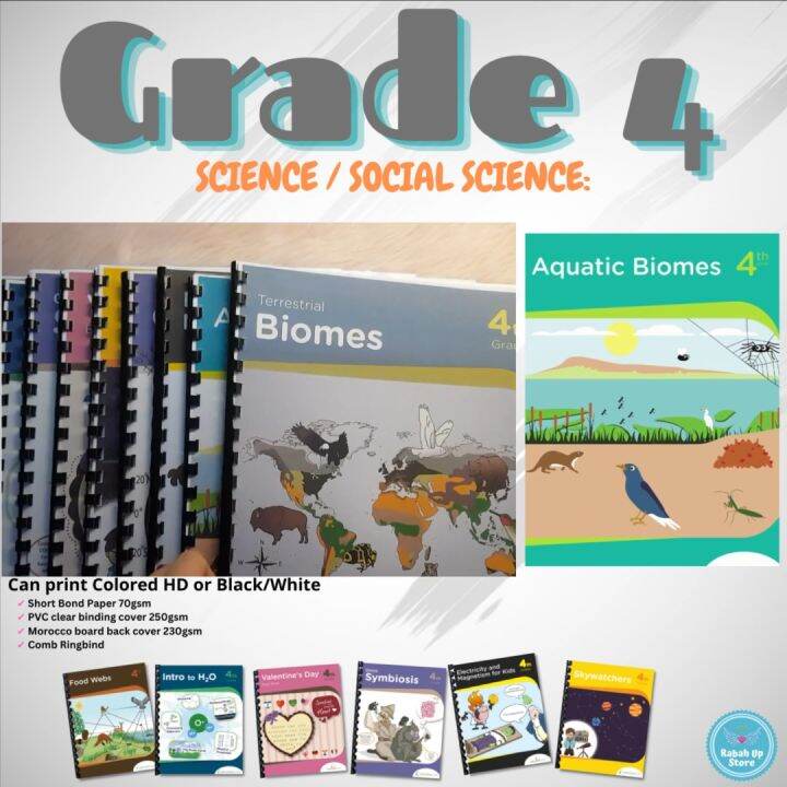 GRADE 4 (SCIENCE/SOCIAL SCIENCE) Activity Workbook Worksheet Homeschool Learning Materials ...