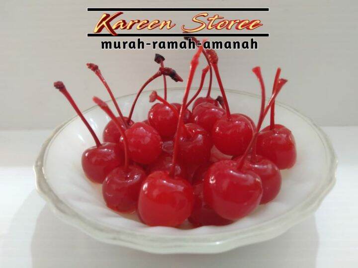 Buah Cherry tangkai Maraschino | Lazada Indonesia
