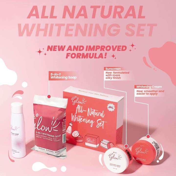Hello Glow All-Natural Whitening Set (New & Improved) | Lazada PH