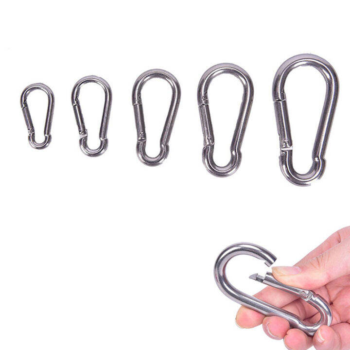 【Ready!】6PCS Stainless Steel Heavy Duty Spring Snap Link Snap Hook ...