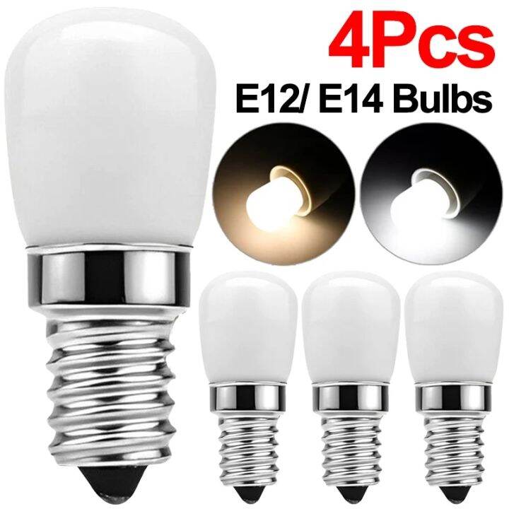 E14/E12 LED Light Bulb Refrigerator Mini Lamp AC 220V SMD2835 Screw Bulb Lamp for Refrigerator ...