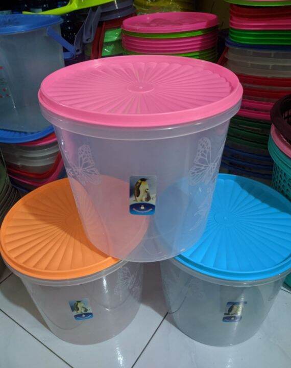 3pcs-Toples Plastik Pinguin Premium 5 liter | Kedap Udara | Tempat Kerupuk | Lazada Indonesia