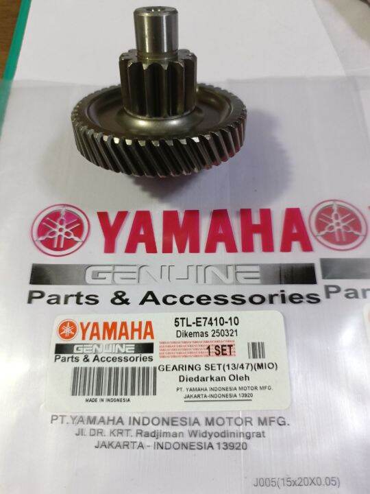 yamaha genuine mio sporty/amore /soul main axle comp. gearings set (13 ...