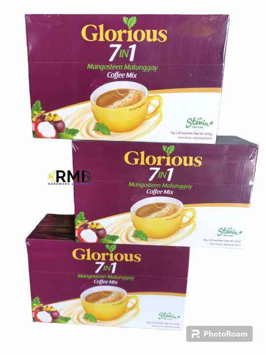 Glorious Blend 7 in 1 Coffee Mix with Stevia extract power (20 sachets ...