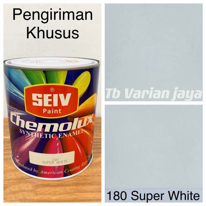Cat Besi Seiv Paint Chemolux Putih Glosy Super White Gloss | Lazada ...