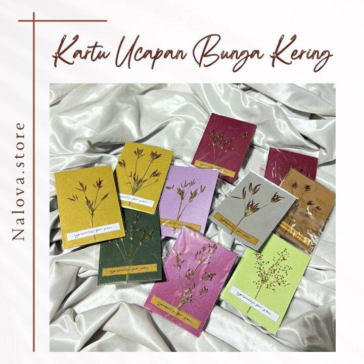 (Banyak warna) Kartu Ucapan Bunga Kering | Lazada Indonesia