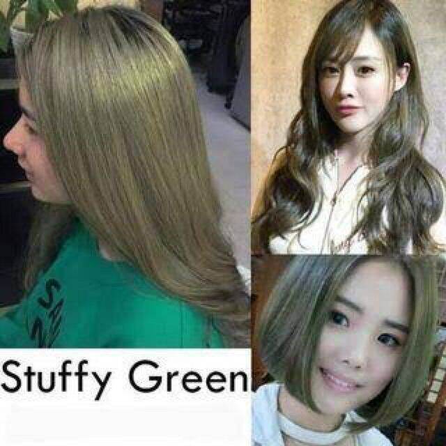8.2 light stuffy green blond 100ml bremod hair colorant only!! or w ...