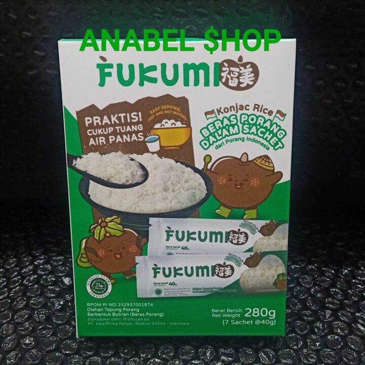 Fukumi Konjac Rice Beras Porang Dalam Kemasan Sachet | Lazada Indonesia