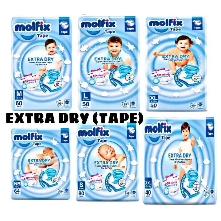 MOLFIX extra dry TAPE (NB64, S80, M60, L58, XL50, XXL40) | Lazada