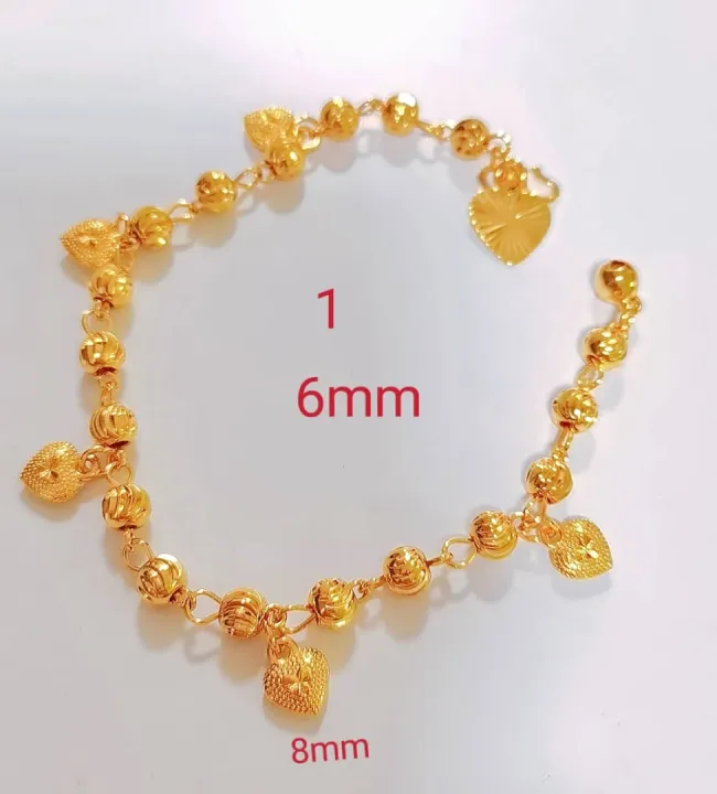 Rantai tangan boba Emas Bangkok bracelet gold plated | Lazada