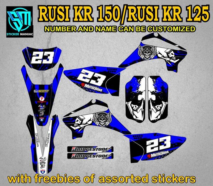 Rusi KR 150, Rusi KR 125 full body decals Laminated | Lazada PH