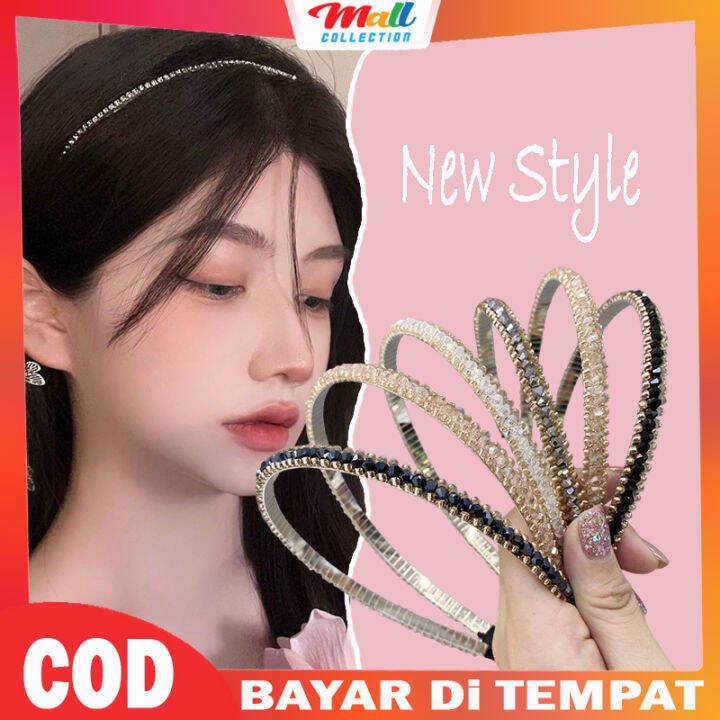 MALL Bondu Korea Bando Mutiara Diamond Fashion Rambut Wanita Cantik ...