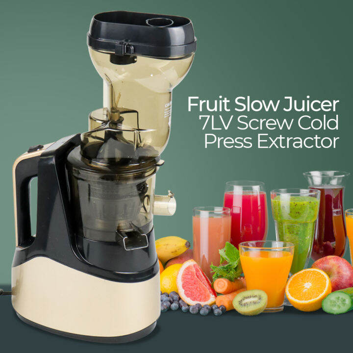 Fruit Slow Juicer 7LV Screw Cold Press Extractor Machine 2 Jenis ...